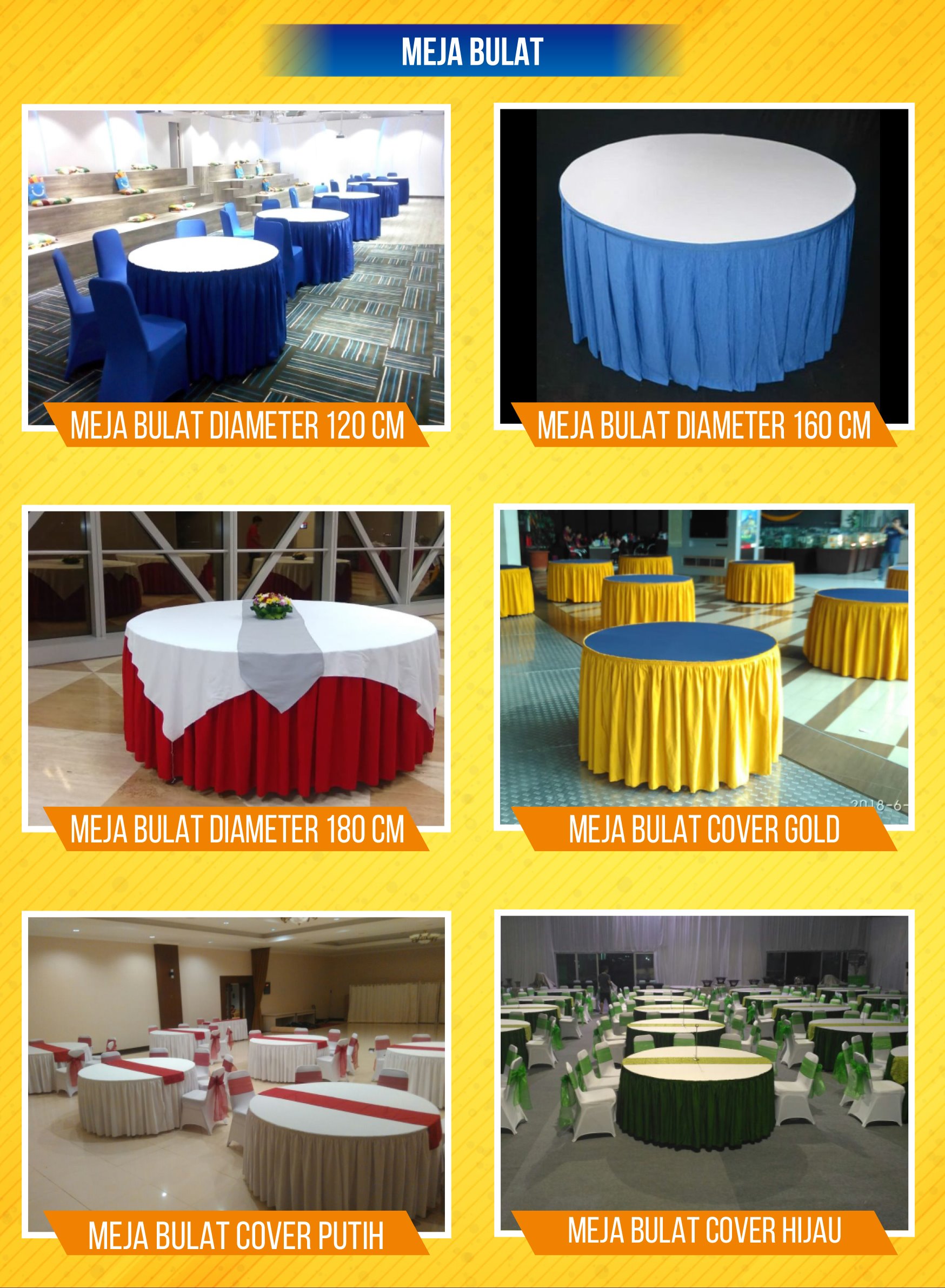 Sewa Round Table Jumbo Diameter 180cm | 0812-1287-9343 ( IRFAN )