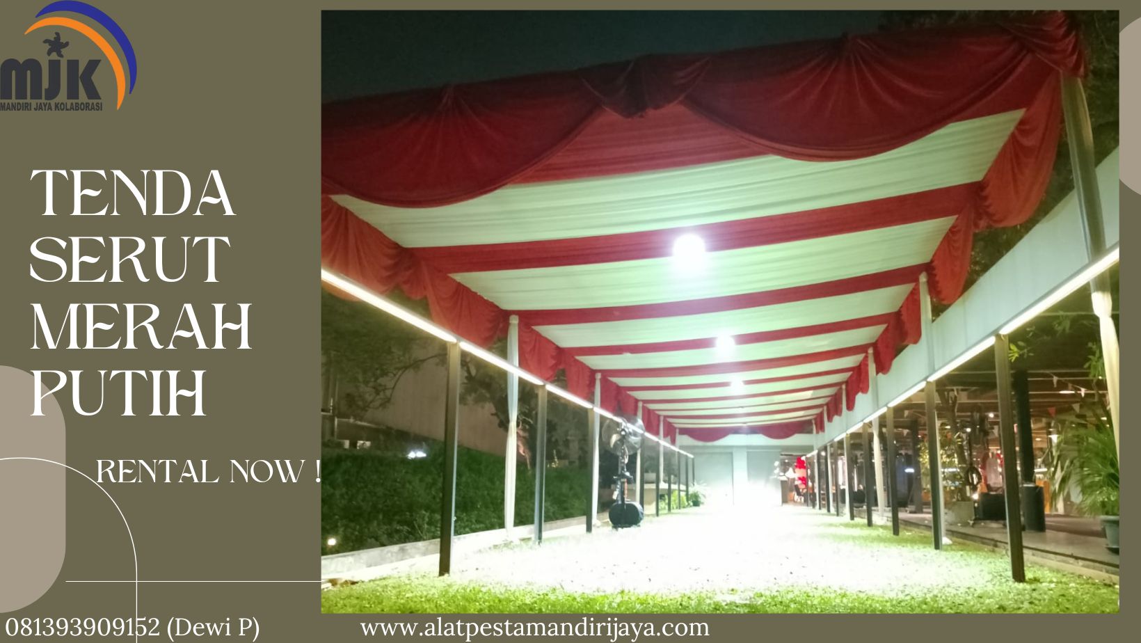 Sewa Tenda Dekorasi Serut Merah Putih Event HUT RI Terdekat Jakarta