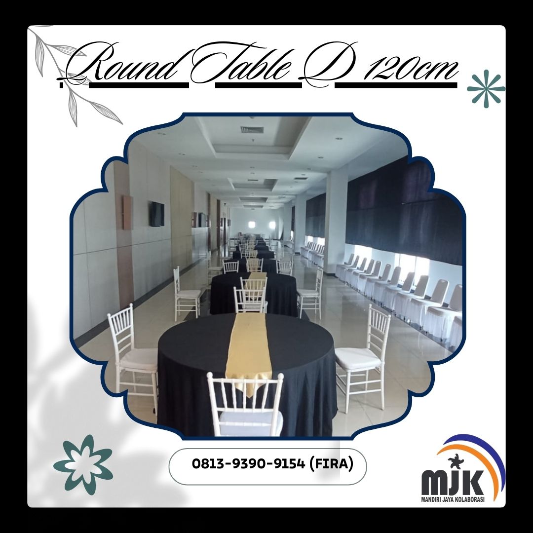 SEWA ROUND TABLE SMALL SIZE DIAMETER 120CM JAKARTA - RENTAL ALAT PESTA ...