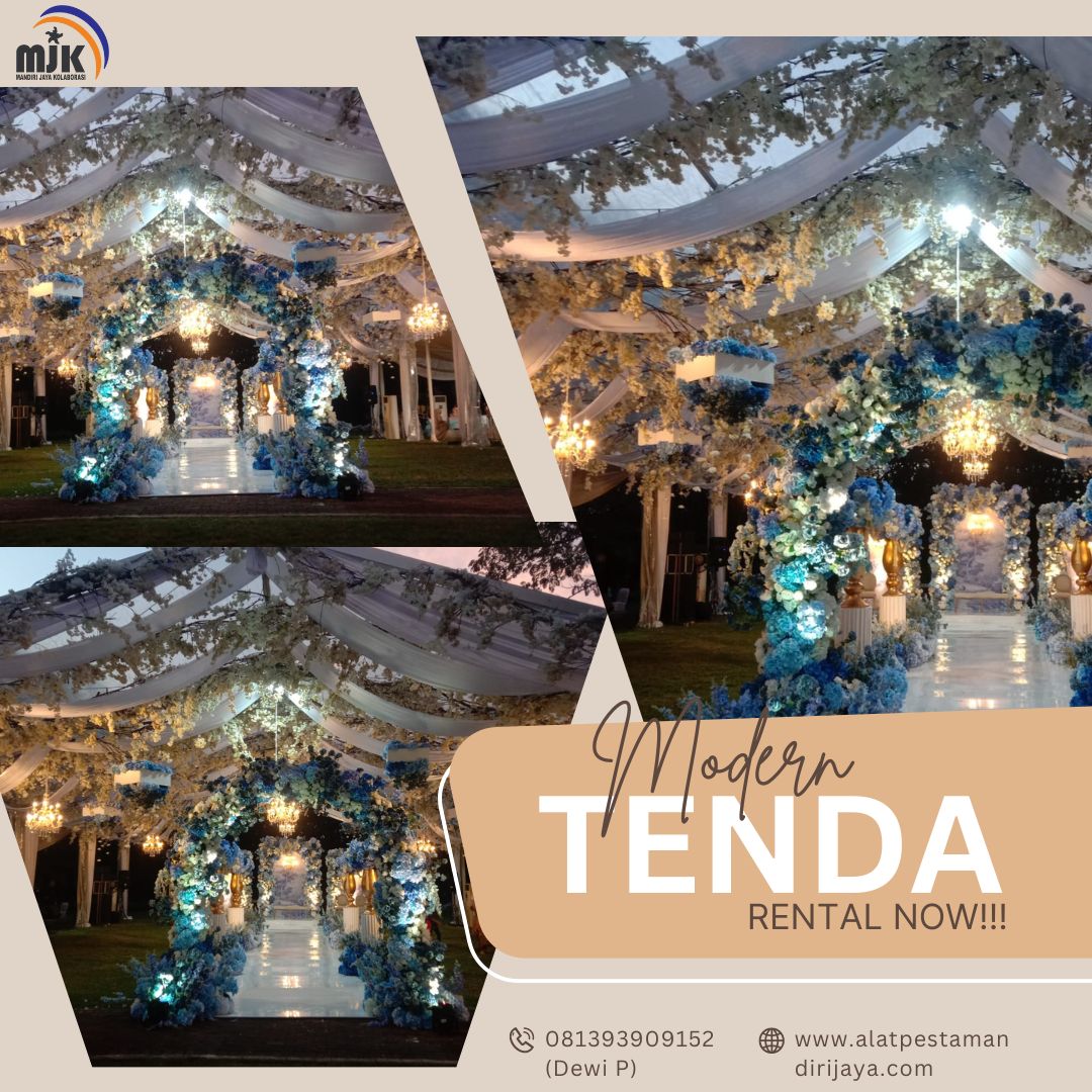 Sewa Tenda Type Transparan Lengkap Dekorasi Bunga Area Jakarta