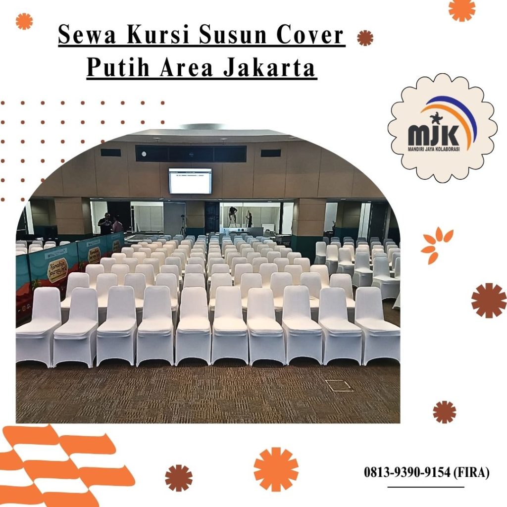 Sewa Kursi Susun Cover Putih Area Jakarta